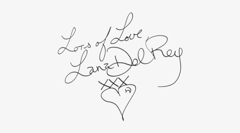 Lana Del Rey Autographs - Lana Del Rey Firma - 500x411 PNG Download ...