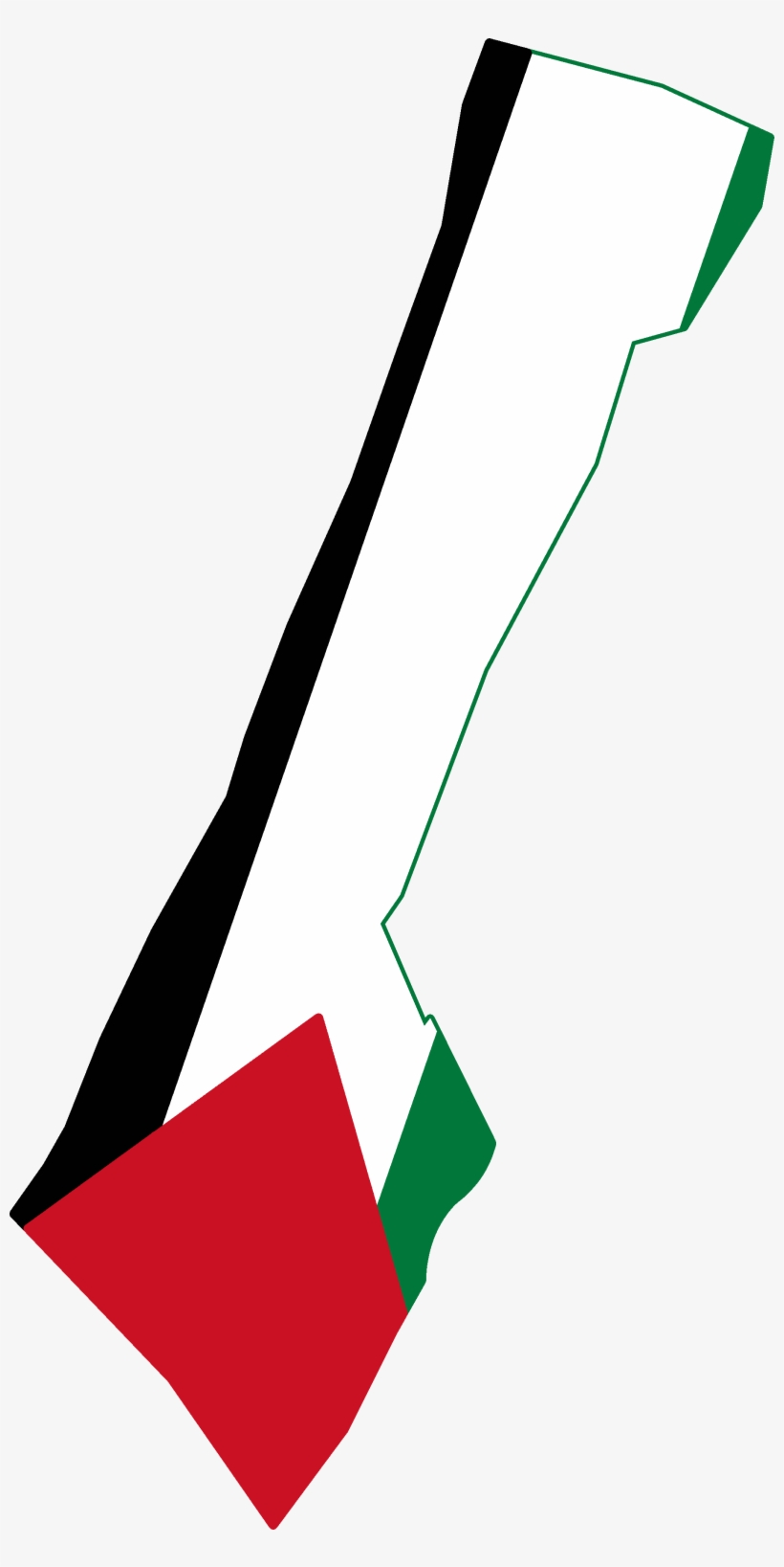 Flag Map Of Gaza Strip - Gaza Strip Flag Map - 1861x3625 PNG Download ...