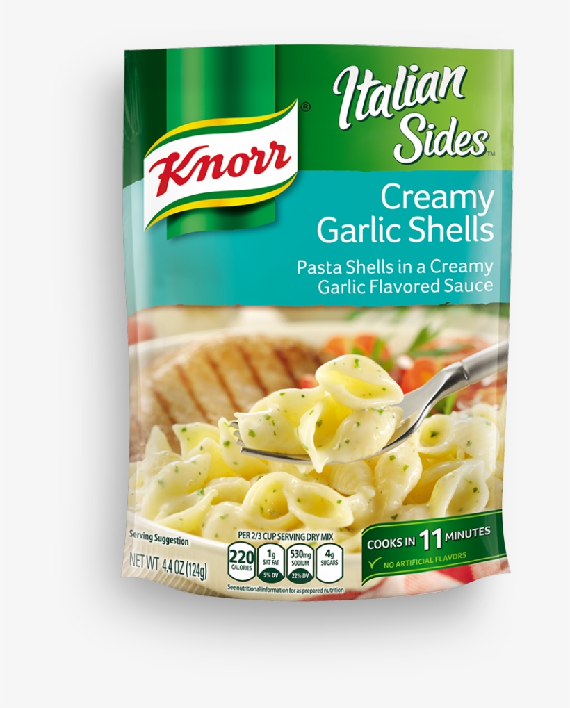 Knorr Creamy Garlic Shells - 985x985 PNG Download - PNGkit