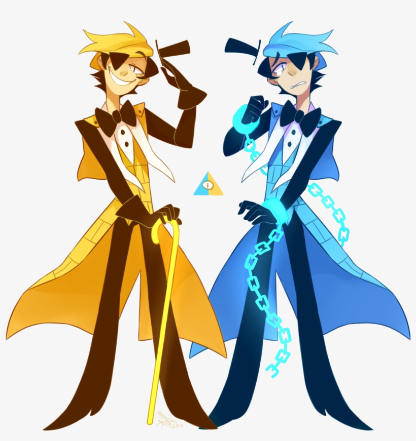 Reversed Clipart Boy Shadow - Gravity Falls Bill And Will - 1280x1285 ...