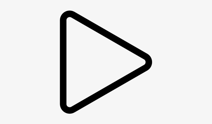 Play Symbol Vector - Vector Triangle Outline - 400x400 PNG Download ...