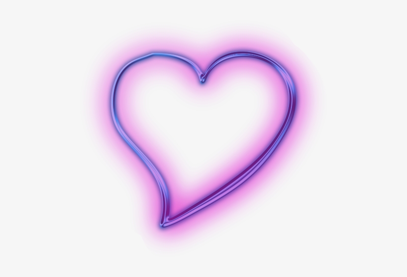 Download Transparent Transparent Neon Purple Heart Svg Free - Purple ...