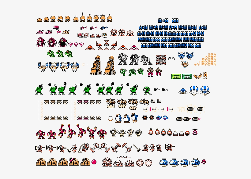 Unused - Mega Man Enemy Sprite - 606x513 PNG Download - PNGkit