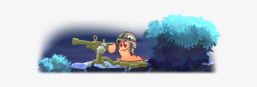 Worms Machine Gun - 616x200 PNG Download - PNGkit