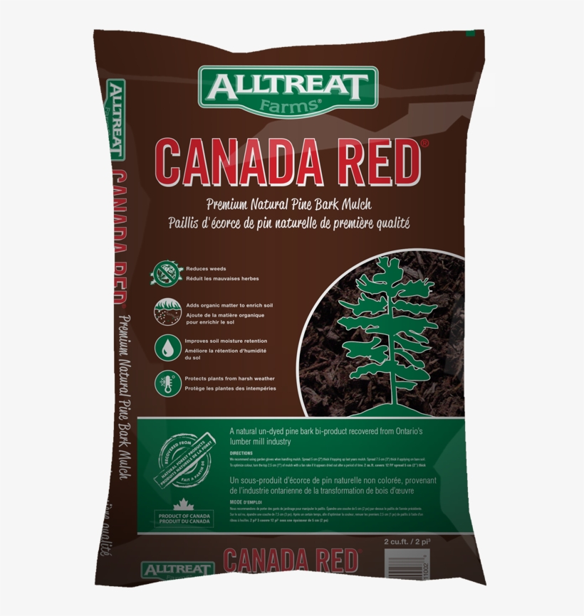Canada Red® Pine Bark Mulch - Canada Red Mulch - 567x800 PNG Download ...