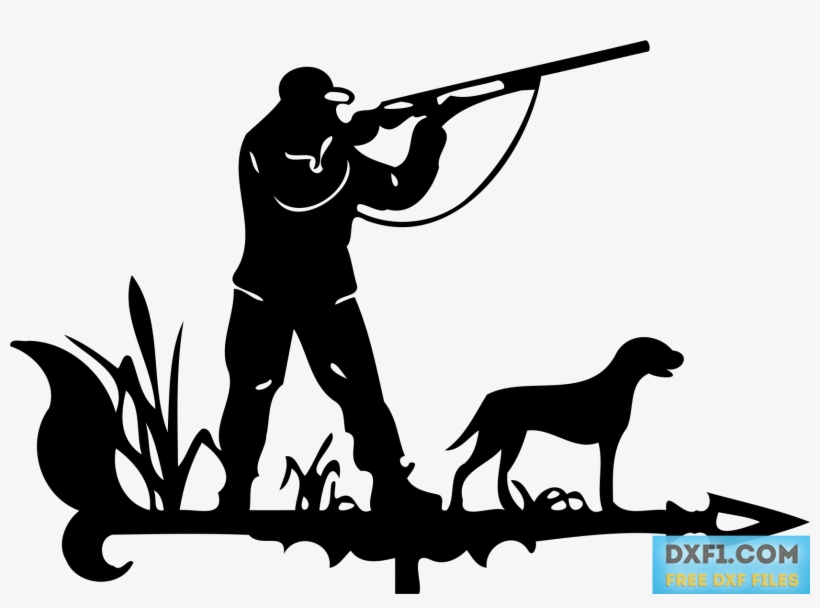 Hunting Laser Cut Dxf - 1671x1158 PNG Download - PNGkit