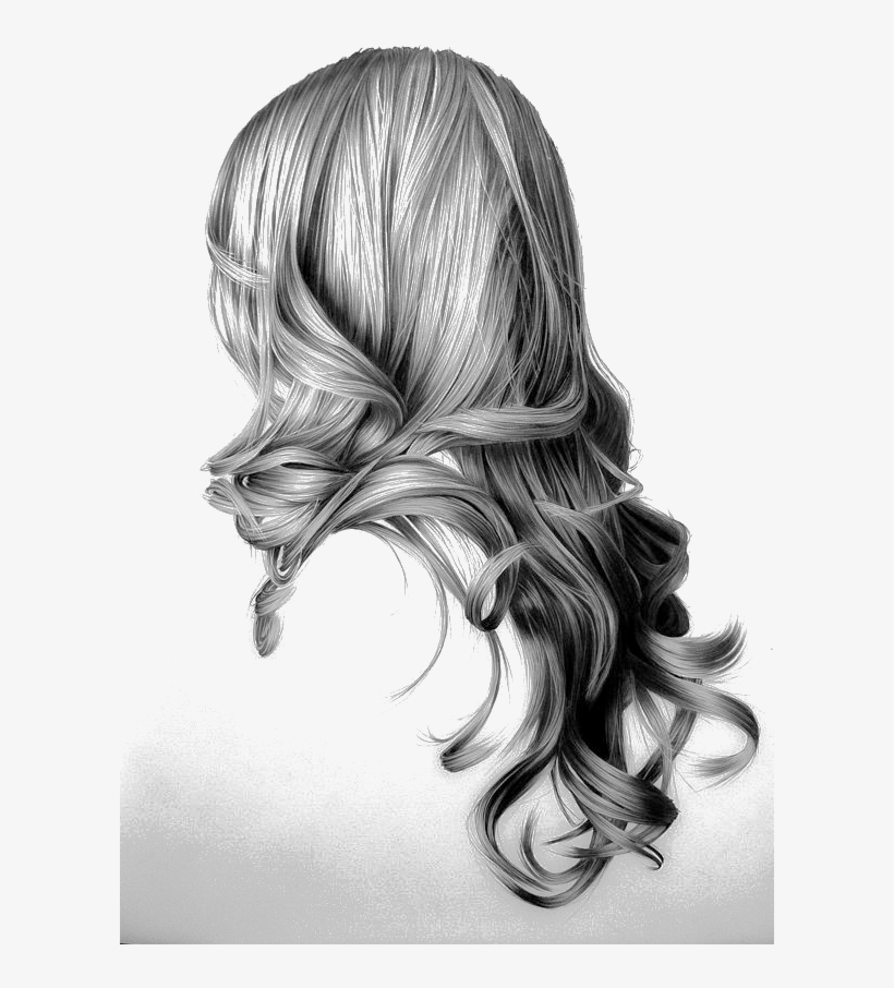 Drawing Hairstyle Long Hair Sketch - Parwin Pro Black Diamond ...