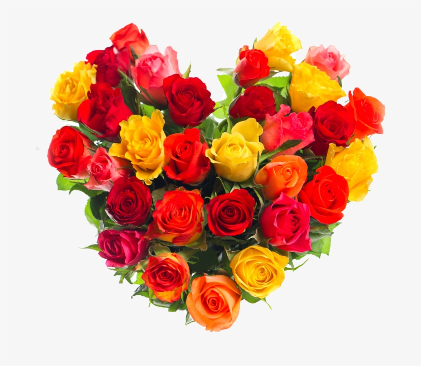 Heart From Roses - Corazon Con Rosas Te Amo - 866x650 PNG Download - PNGkit