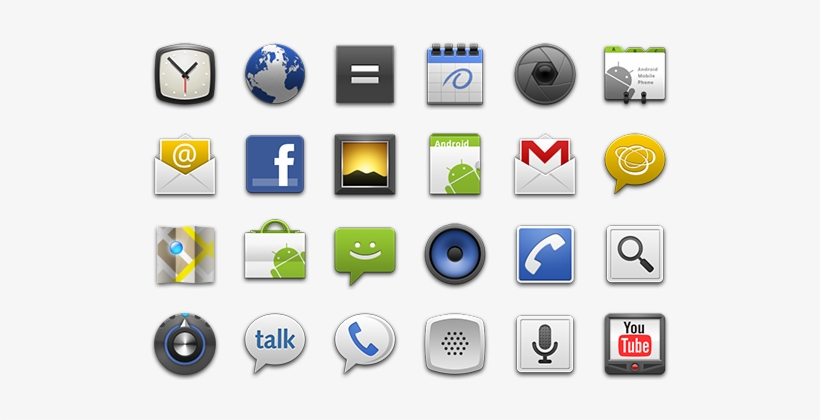 Standard Menu Icons That Are Used In The Android System - Android App ...