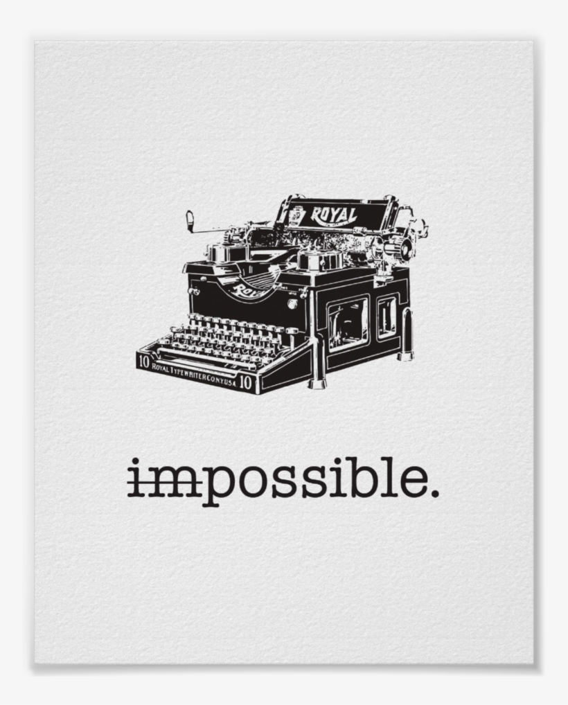 Impossible Posible Poster Choose Your Size & - Typewriter 1843 ...