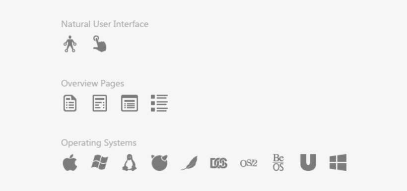 Windows Icons Natural Ui Overview Pages Operating Systems - Vector ...
