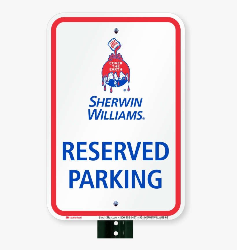 Reserved Parking Sign, Sherwin-williams - Persons With Disabilities ...