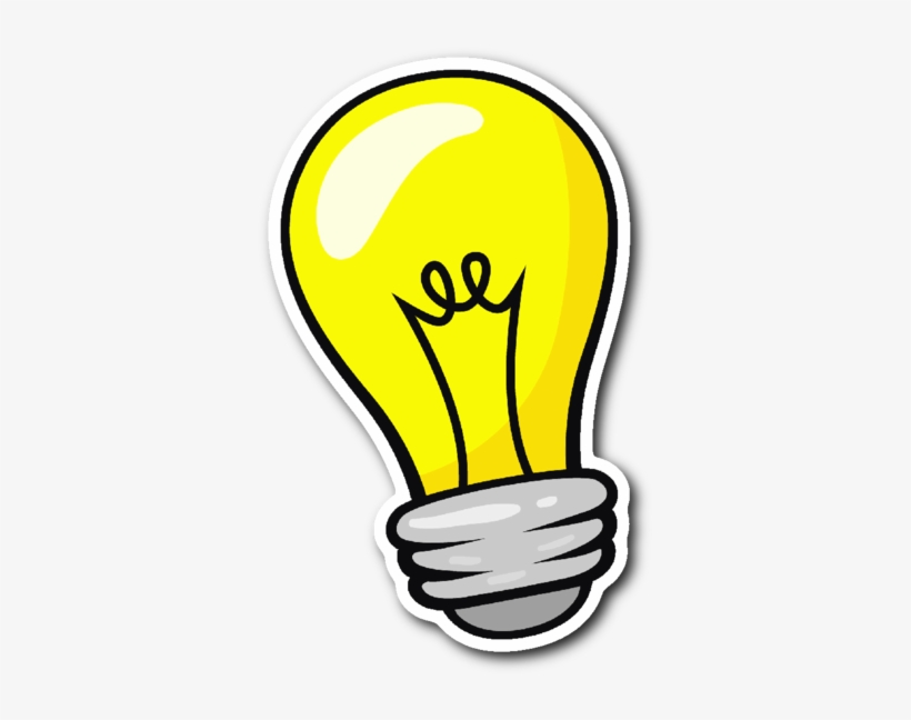 Lightbulb Vinyl Die Cut Sticker - Sticker - 600x600 PNG Download - PNGkit