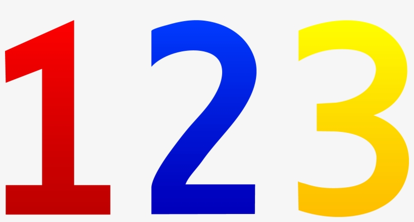 Numbers Clipart - Number One Two Three - 6621x3238 PNG Download - PNGkit