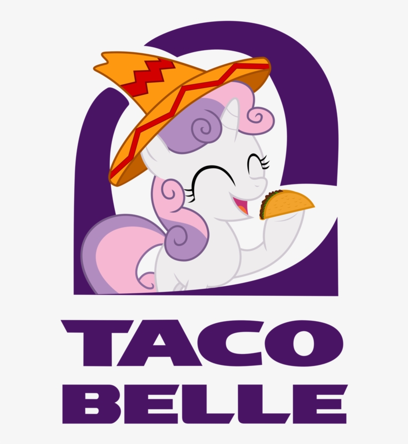 Taco Belle Taco Text Purple Vertebrate Violet Cartoon - Sweetie Belle ...
