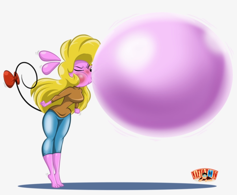 Women Blowing Bubble Gum - Deviantart Bubblegum Blowing - 1153x692 PNG Download - PNGkit