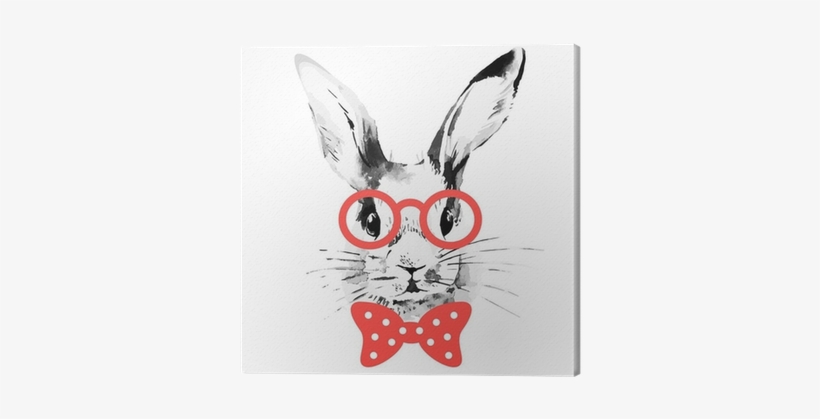 Download Transparent Hipster Rabbit Hand Drawn Watercolor Sketch Canvas ...