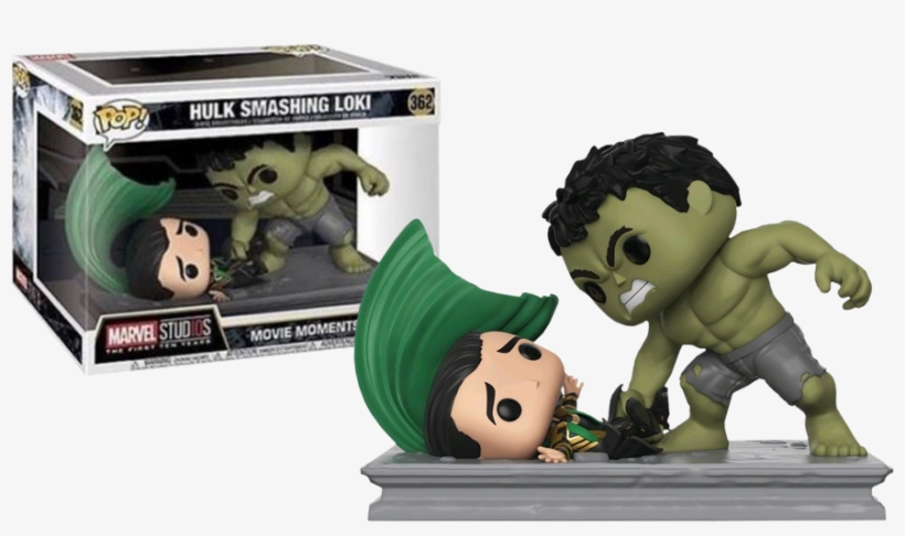 The First Ten Years - Hulk Smashing Loki Funko - 879x479 PNG Download ...