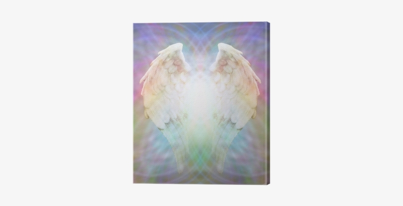Angel Wings On Multicolored Matrix Web Canvas Print - Poster - 400x400 ...
