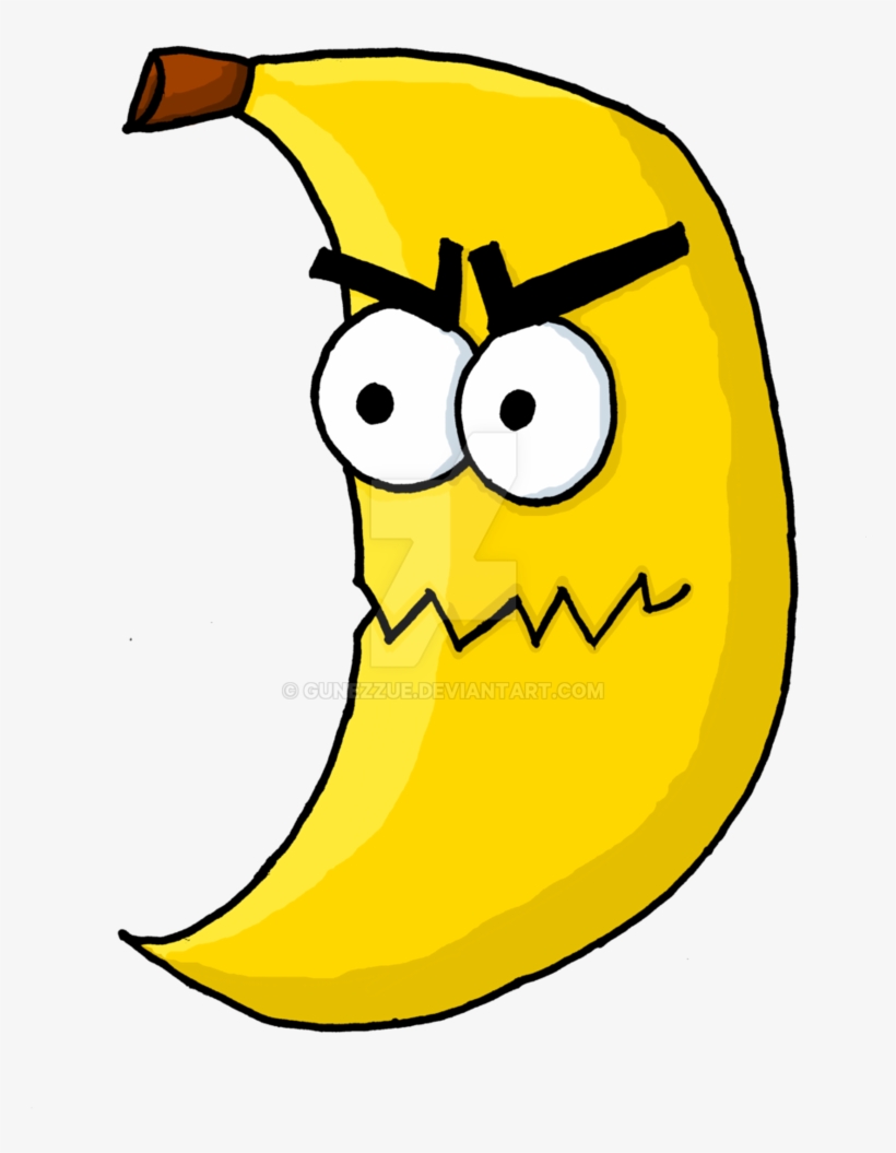 Freeuse Bananas Clipart Banana Face - Evil Banana - 774x1032 PNG ...