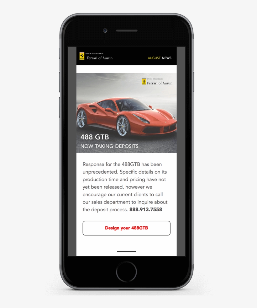 Email With Call To Action - Ferrari 488 Gtb Poster 58x25 Large Race Car ...