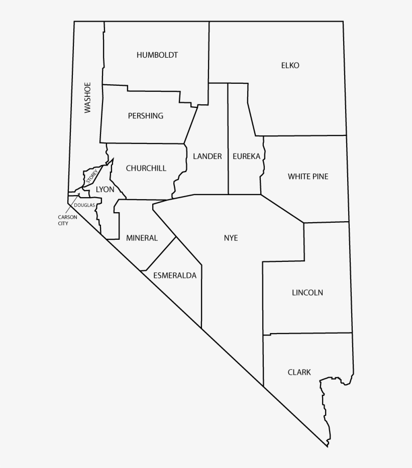 Nevada Counties And Abbreviations - Nevada Counties - 600x864 PNG ...
