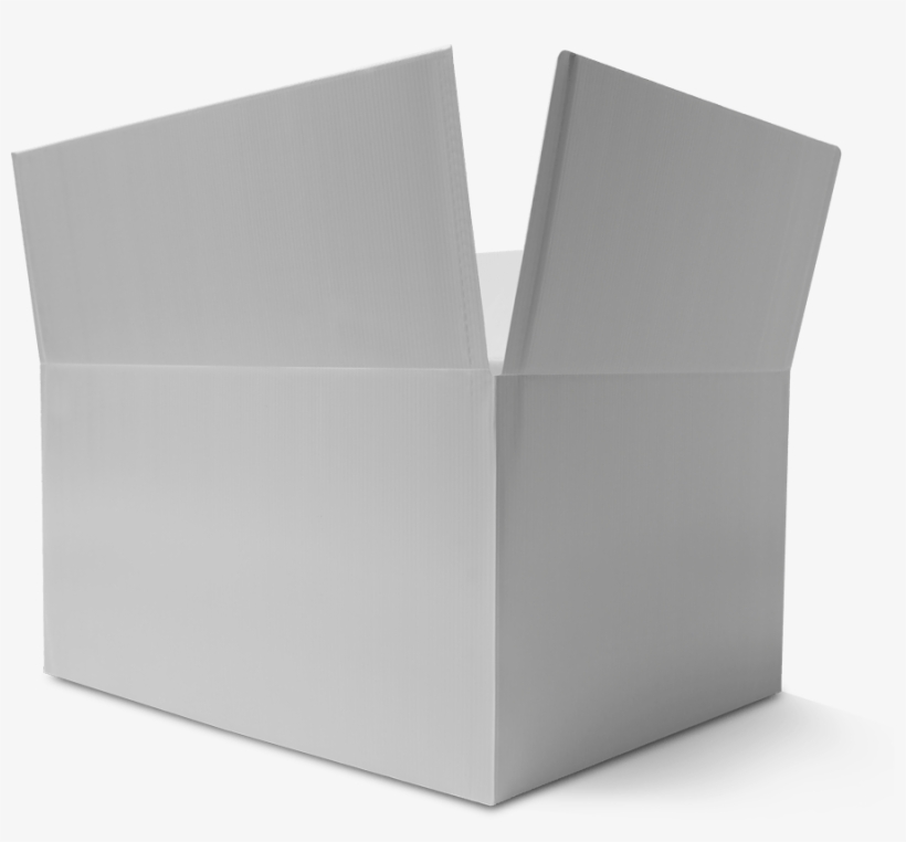 Plasticorr Box - White Plastic Corrugated Carton - 900x793 PNG Download ...