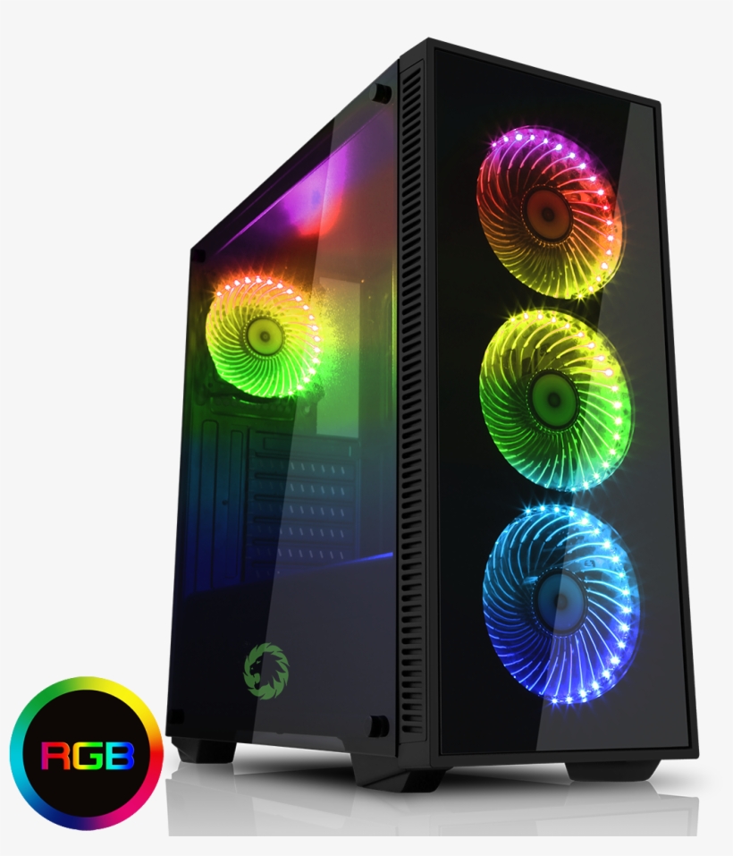 Gmxcsdracoblkrgb-new - Tempered Glass Pc Case Rgb - 1200x1200 PNG ...