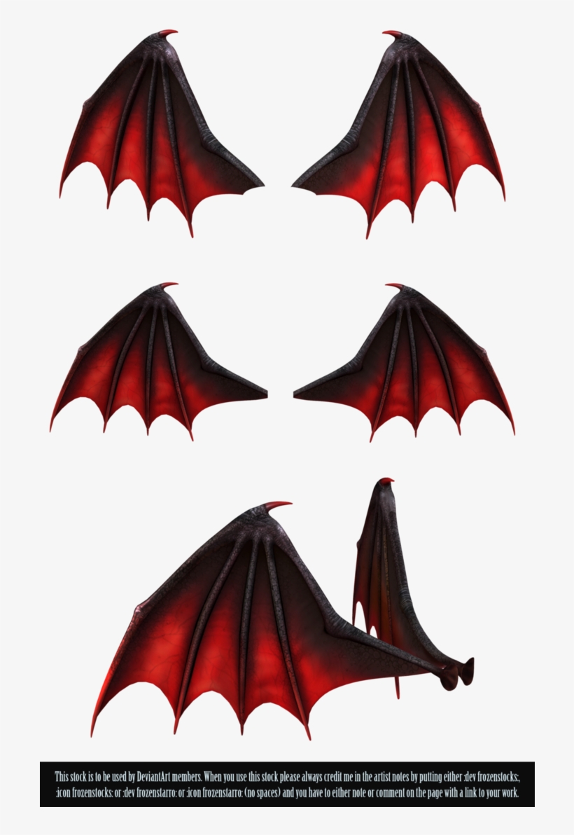 Demon Png Image Background - Black And Red Demon Wings - 707x1131 PNG ...