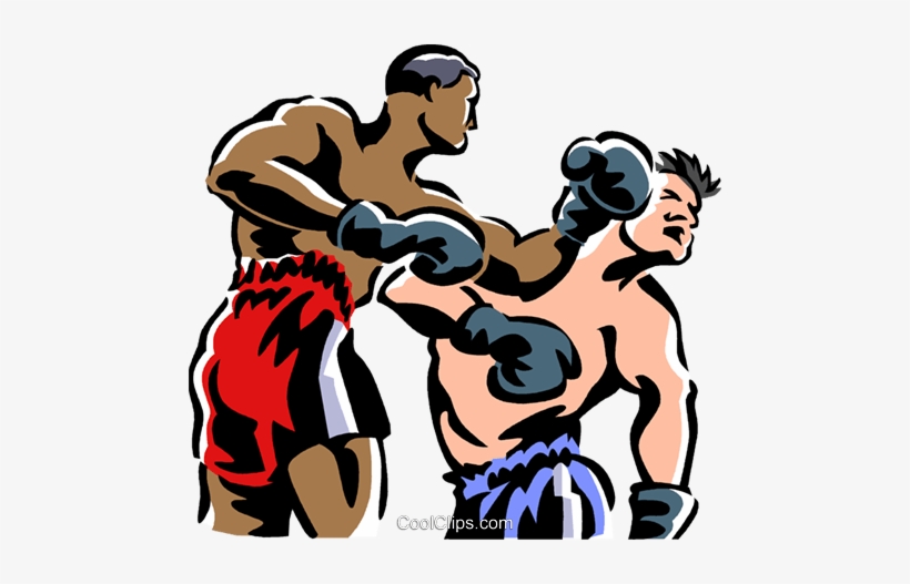 Boxers Fighting Royalty Free Vector Clip Art Illustration - Boxing ...