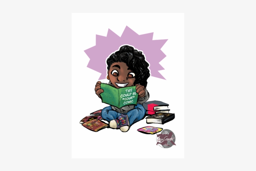 The Littlest Comic Reader - Cartoon - 480x480 PNG Download - PNGkit