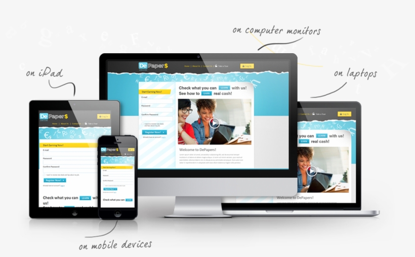 Responsive Web Design Png - Get Website Banner - 1325x755 PNG Download ...