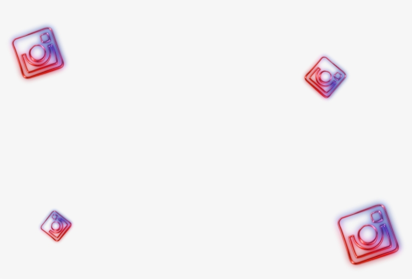 Download Transparent Neon Instagram Logo Png,picsartallpng - Label - PNGkit
