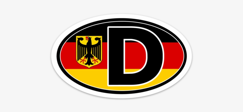 D For Deutschland Vinyl Decal Euro Oval Sticker (3" - D Germany ...