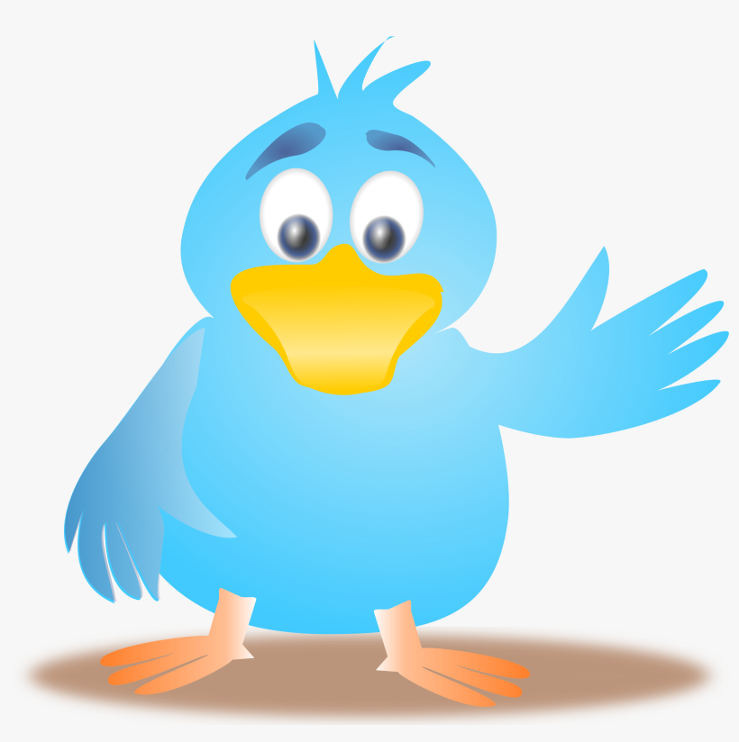 Twitter, Bird, Tweet, Waving, Happy, Blue - Animated Waving - 640x619 ...