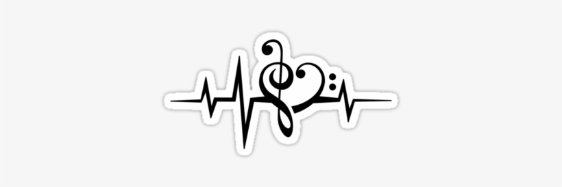 Music Heart Pulse, Love, Music, Bass Clef, Treble Clef, - Heartbeat ...