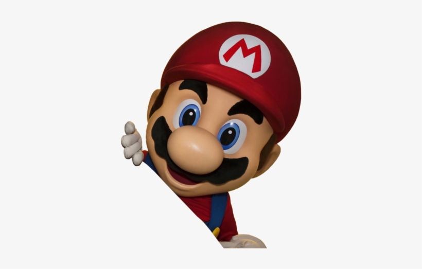 What's Mario Peeking At - Mario Peeking - 640x446 PNG Download - PNGkit