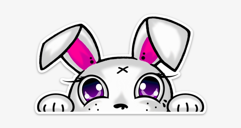 Image Of Peeking - Easy Cute Bunny Drawing - 600x358 PNG Download - PNGkit