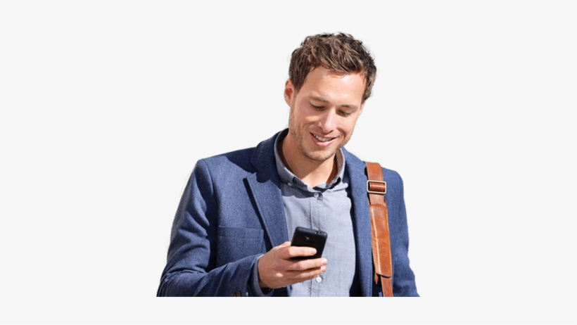 Man With Cell Phone - Man On Cell Phone Png - 375x382 PNG Download - PNGkit