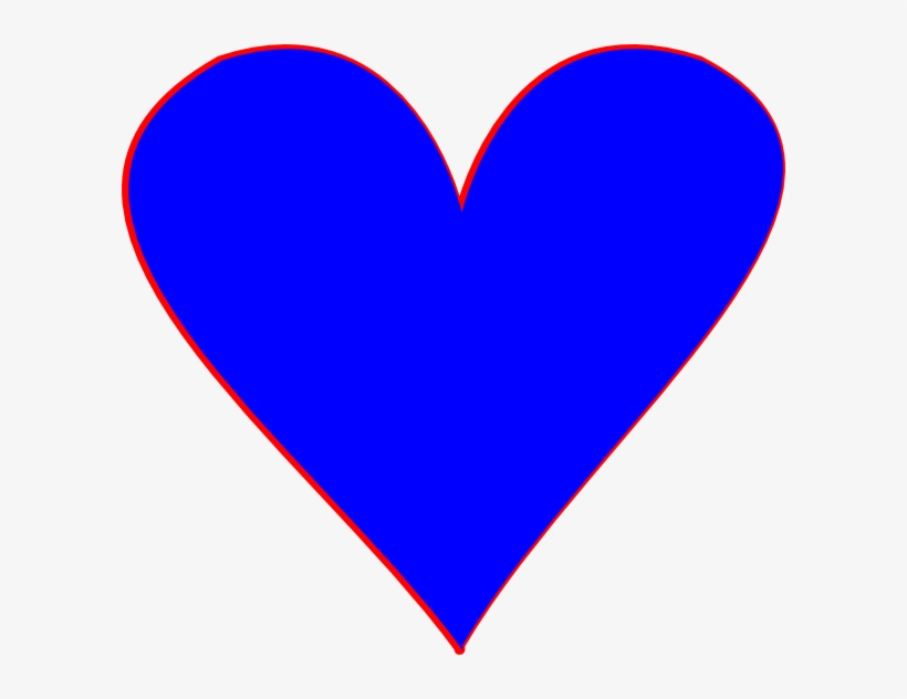 Blue Hearts Clip Art At Clker - Blue Heart - 600x552 PNG Download - PNGkit