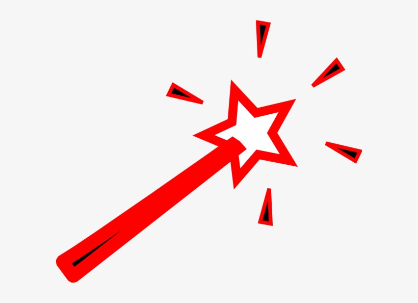 Red Wand Clip Art - Magical Clipart - 600x514 PNG Download - PNGkit
