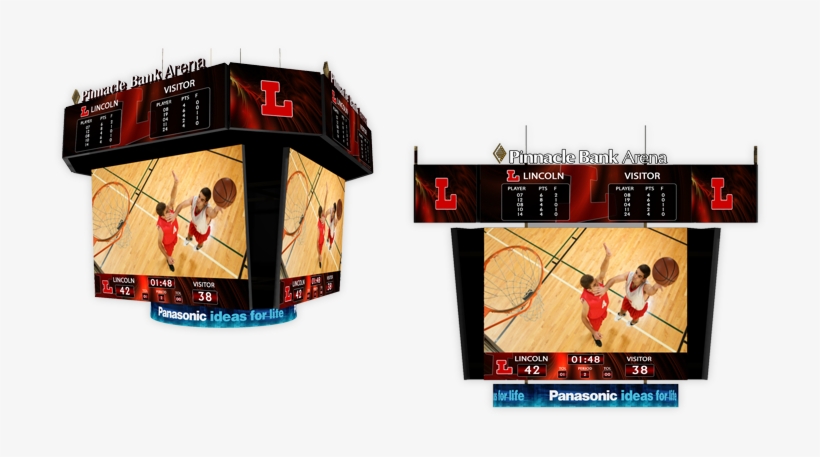 Pinnacle Bank Arena - Arena Scoreboard Png - 777x394 PNG Download - PNGkit