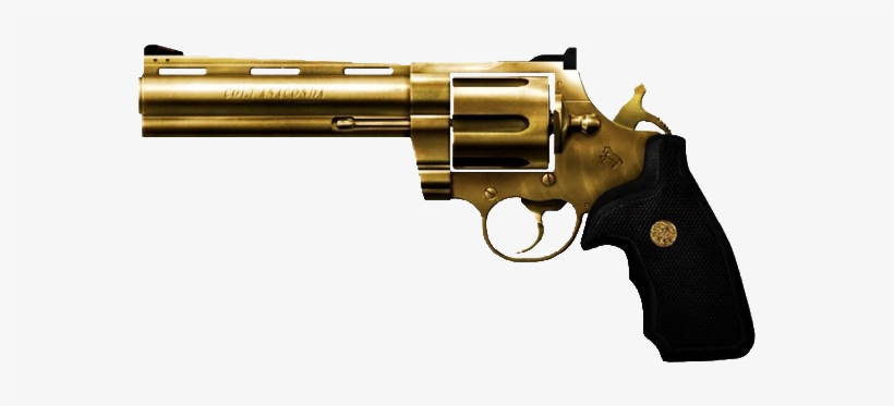 Gold Revolver Png