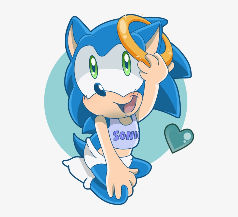Hedgehog Clipart Cute Anime - Sonic Baby - 600x720 PNG Download - PNGkit