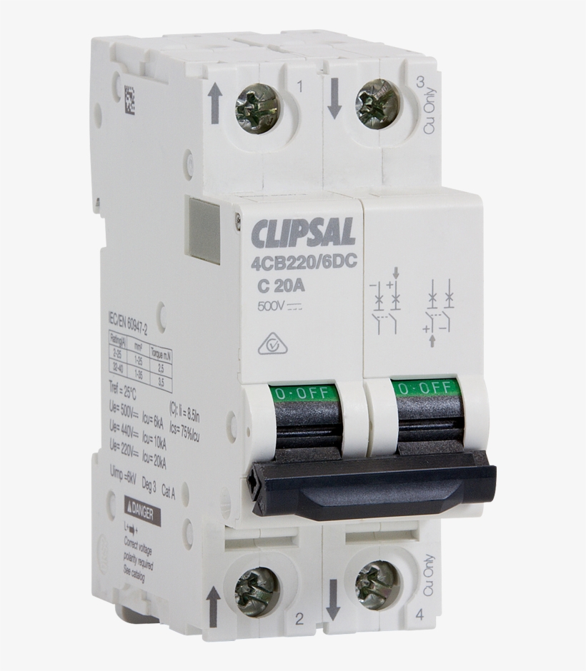 Retrofit Or New Builds - Clipsal 4cb350-6 | 50amp Three Pole 6ka ...