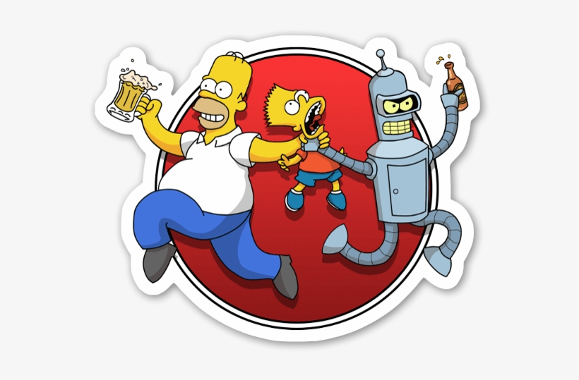 Homer Bender Sticker - Funny Entertainment / Pop Culture Entertainment ...