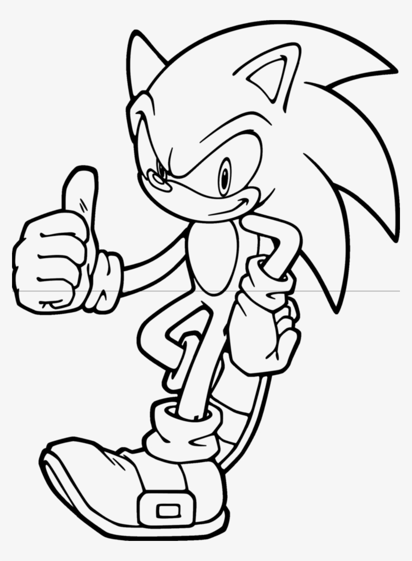 Sonic Lineart By Mspotpourri On Deviantart - Color Sonic Coloring ...