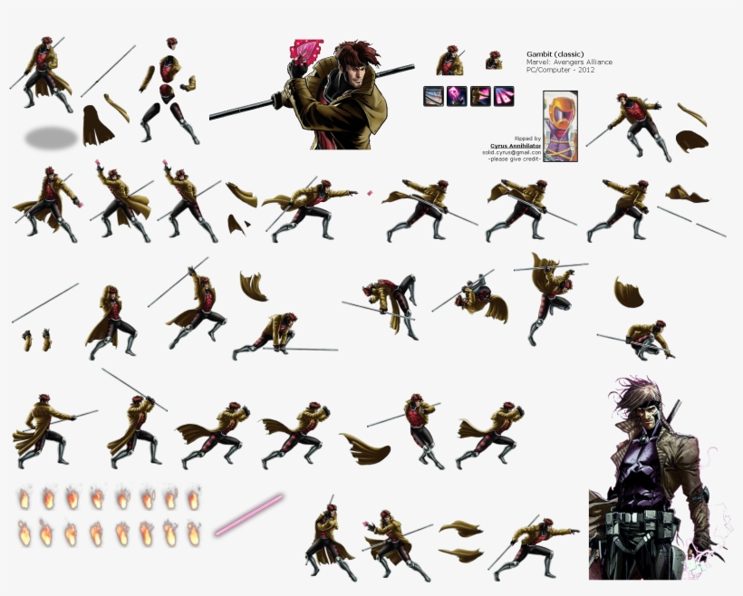 Click For Full Sized Image Gambit - Sprite Marvel Avengers Alliance ...