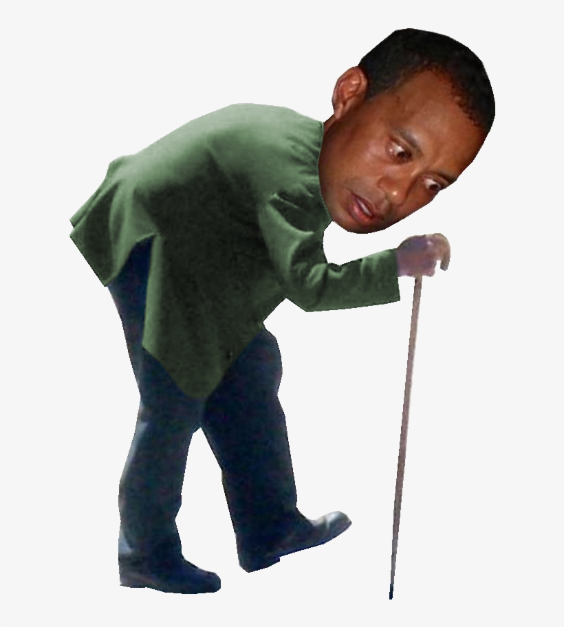 Tiger At Augusta Earlier - Old Man Hunched Back - 1010x953 PNG Download ...