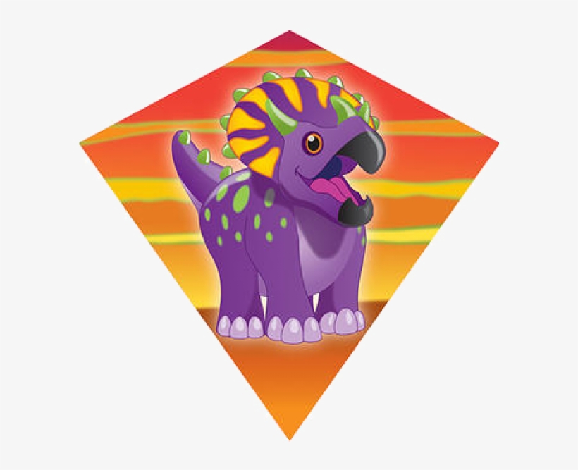 Triceratops Minidiamond Kite 18" - Windnsun 18'' Mini Diamond Nylon ...